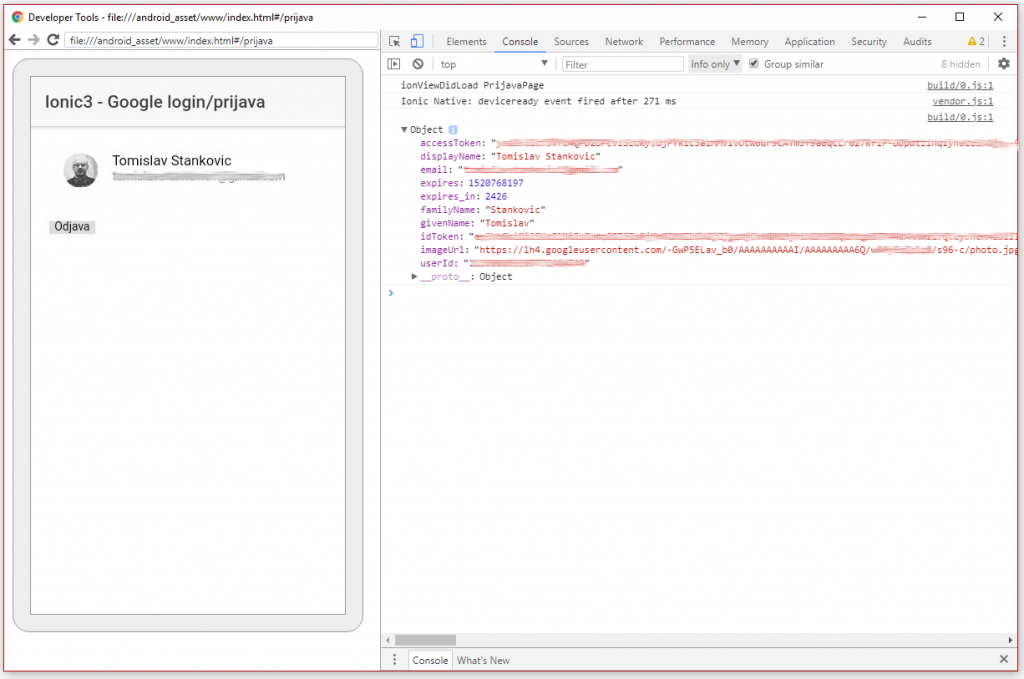 Ionic 3 – Google login/prijava - Tomislav Stanković